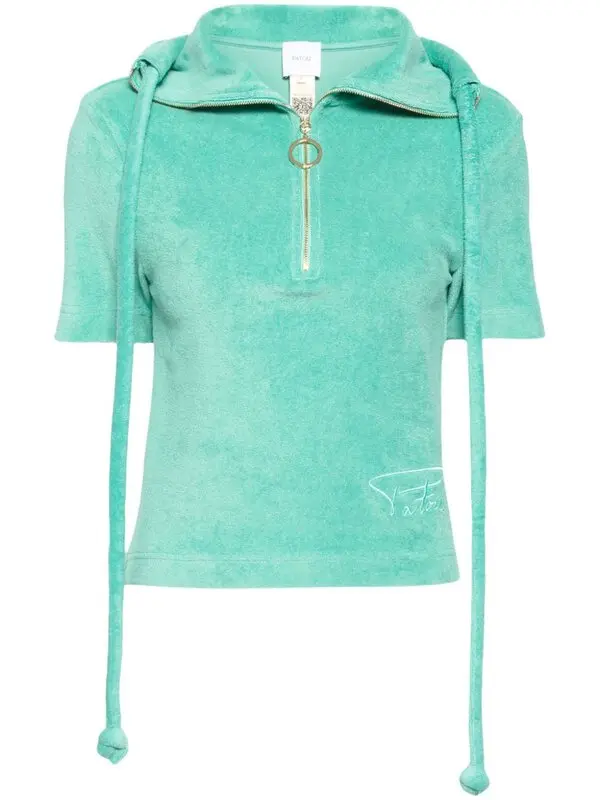 PATOU Half-zip Terrycloth Polo Shirt