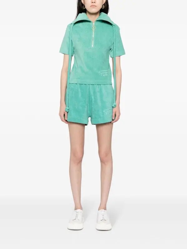 PATOU Half-zip Terrycloth Polo Shirt