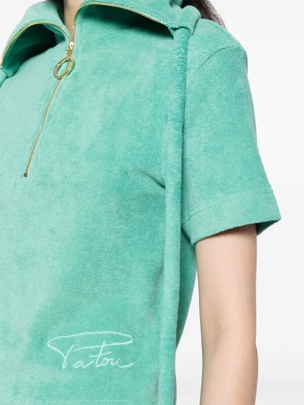 PATOU Half-zip Terrycloth Polo Shirt