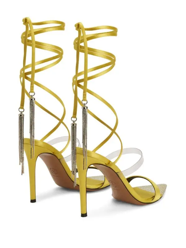 Alexandre Vauthier 105mm Ankle-strap Leather Sandals