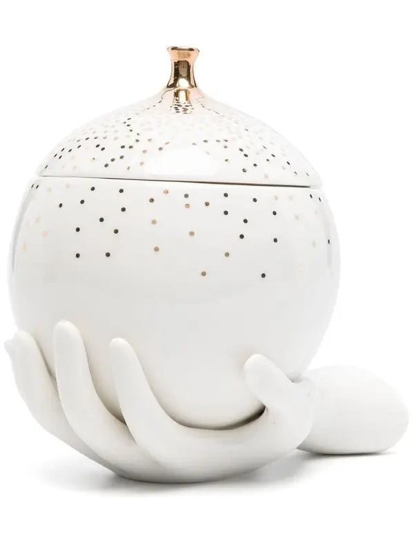 Jonathan Adler Gilded Eve Ceramic Box - White