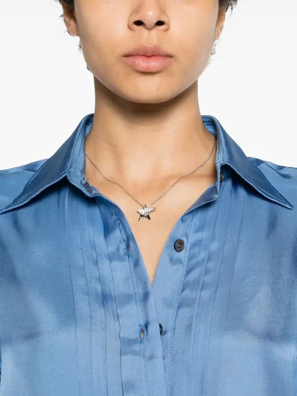 TOM FORD Pleated Satin Shirt - Blue