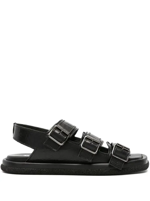 Moma Lux Buckled Leather Sandals