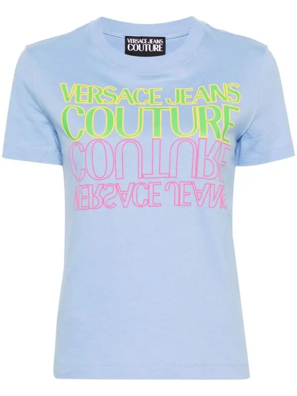 Versace Logo-print T-shirt - Blue