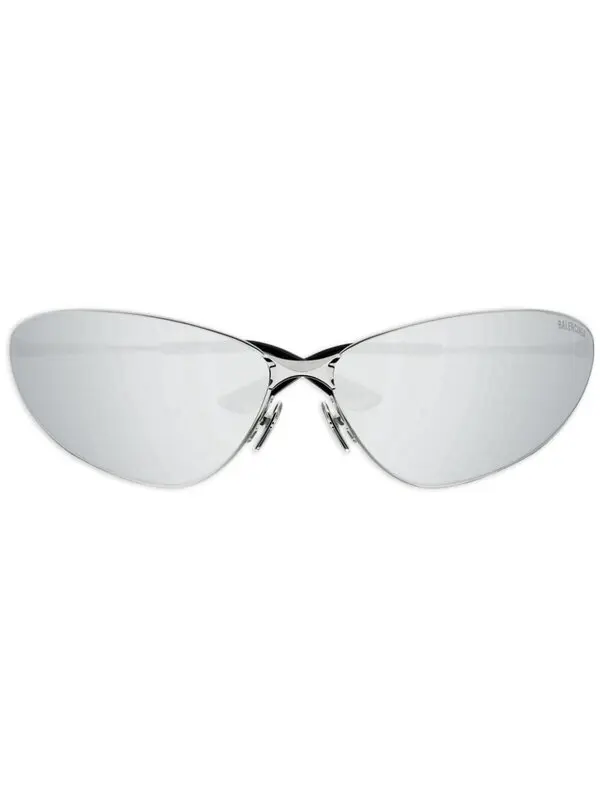 Balenciaga Razor Cat-eye Sunglasses - Silver
