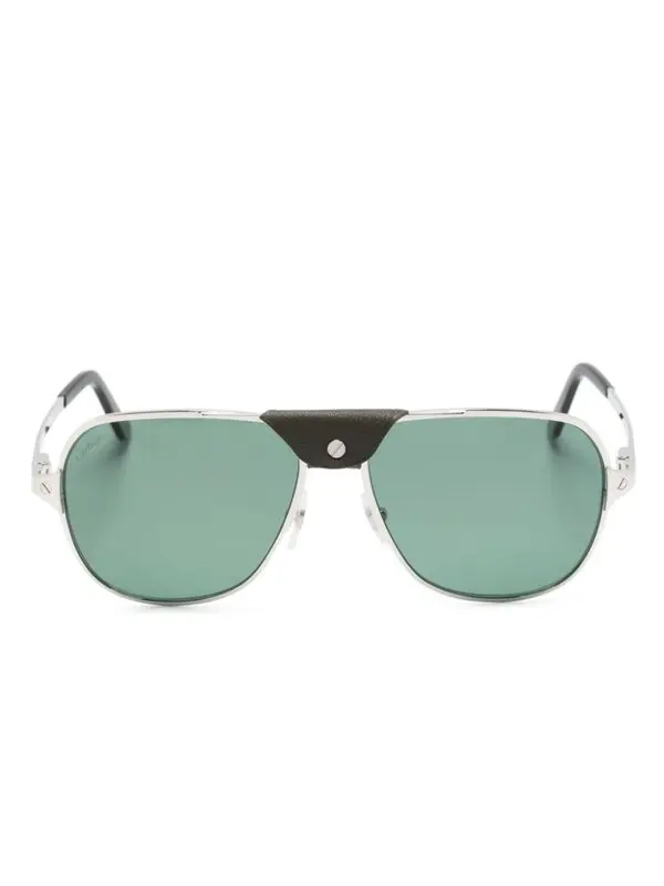 CARTIER Santos De Pilot Sunglasses - Silver
