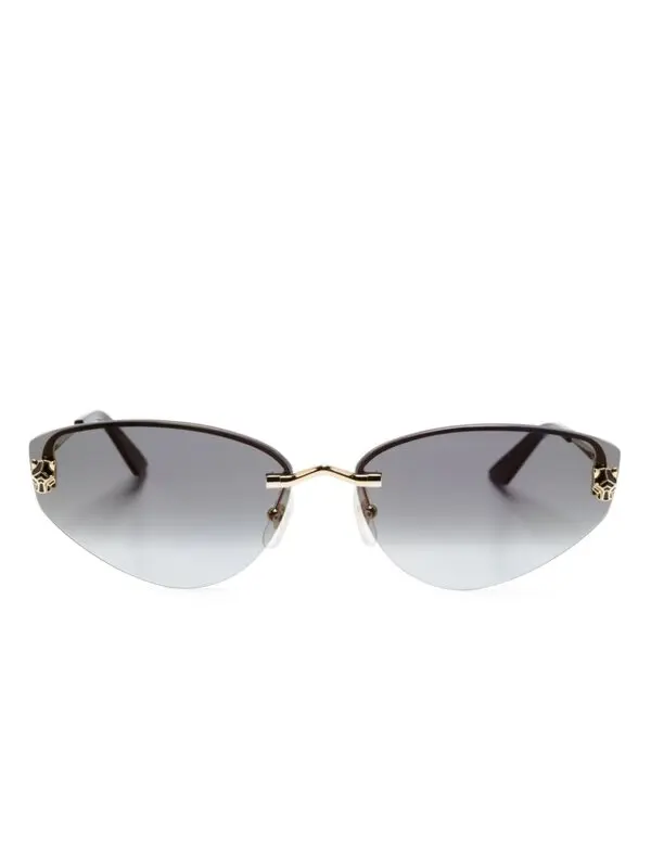 Cartier Tiger Head Geometric-frame Sunglasses - Grey