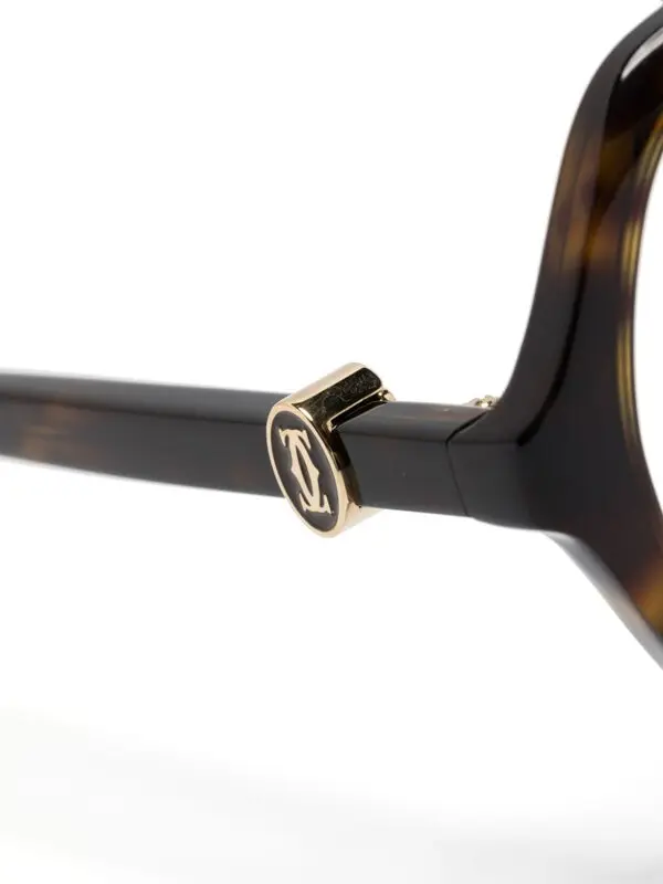 Cartier Double C Décor Square-frame Glasses