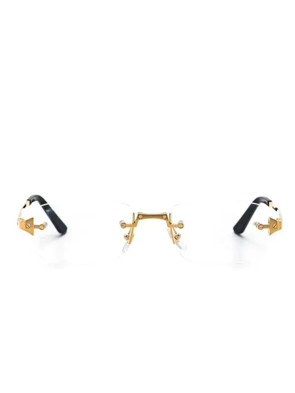 CARTIER Rectangle-frame Glasses - Gold