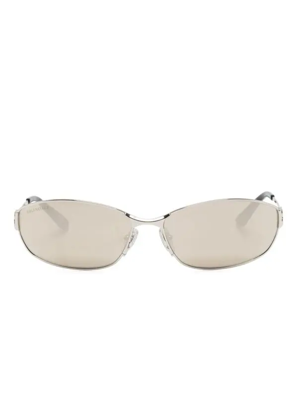 Balenciaga Oval-frame Sunglasses - Silver