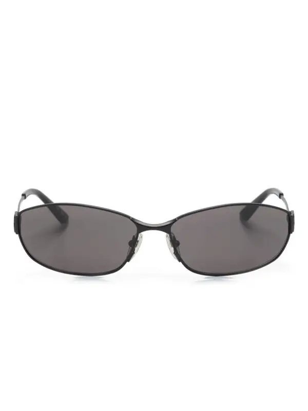 Balenciaga Oval-frame Sunglasses - Black