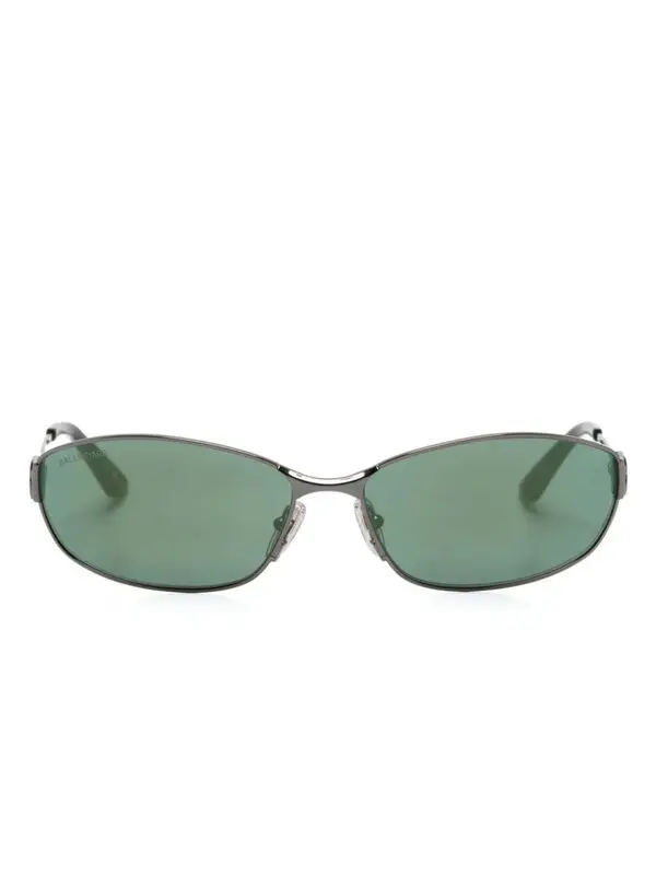 Balenciaga Bb0336s Oval-frame Sunglasses - Grey