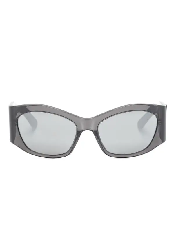 Balenciaga Rectangle-frame Sunglasses - Black