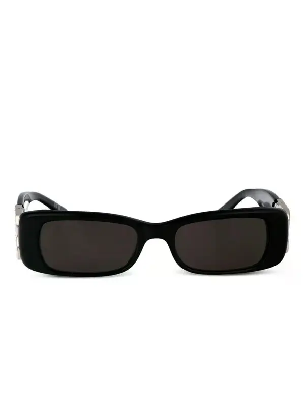 Balenciaga Dynasty Rectangle-frame Sunglasses - Black
