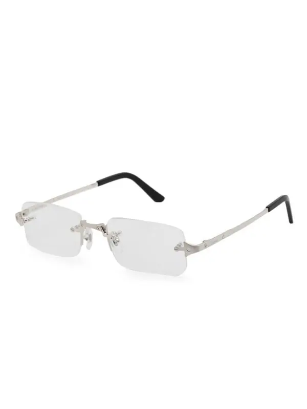 Cartier Square-frame Glasses - Silver
