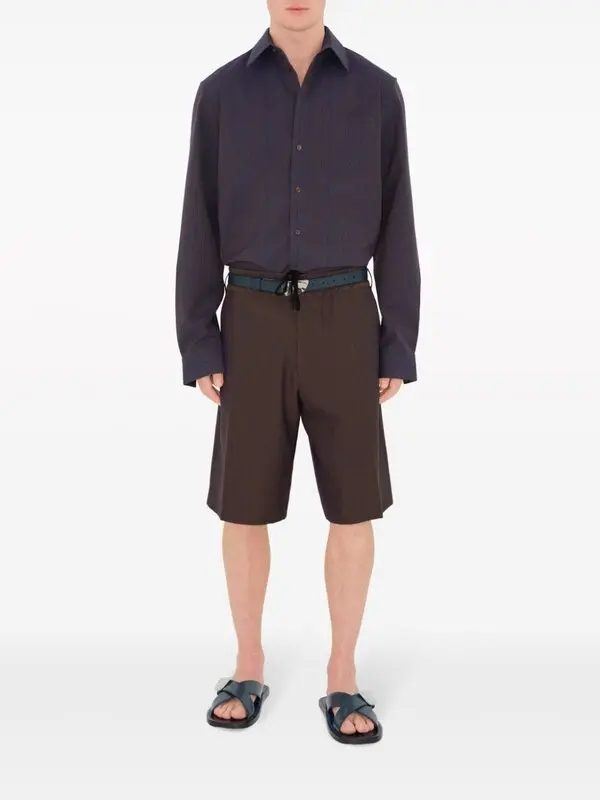 Burberry Striped Wool Shirt - Purple