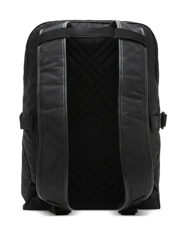 Burberry Check-print Jacquard Backpack - Black