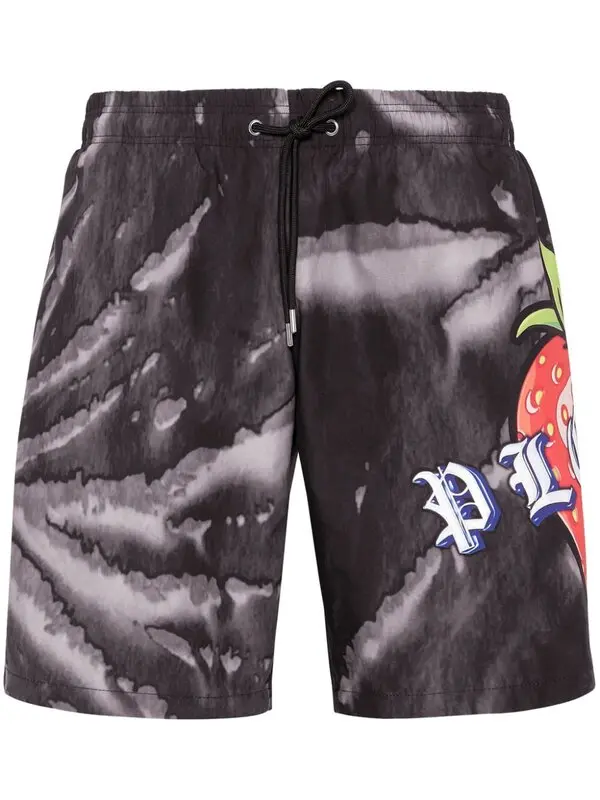 Philipp Plein Tutti Frutti Swim Shorts - Black