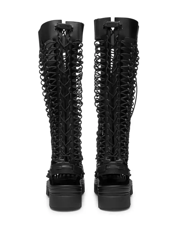 Noir Kei Ninomiya Caged Knee-high Boots