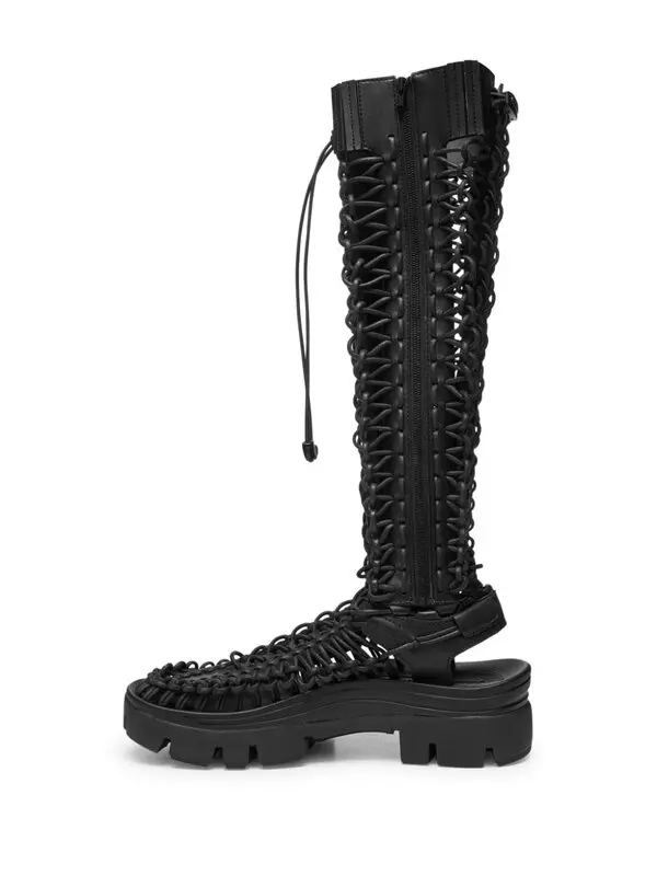 Noir Kei Ninomiya Caged Knee-high Boots