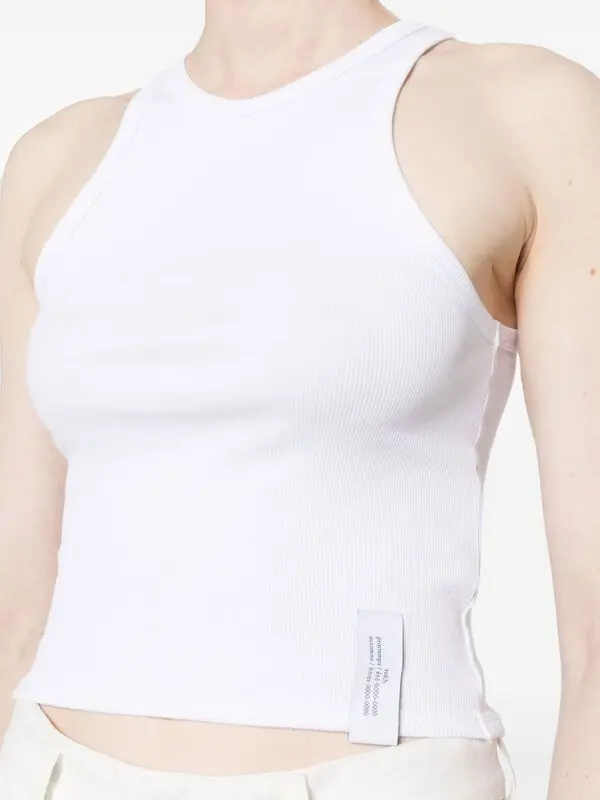 Rokh Ribbed Tank Top - White