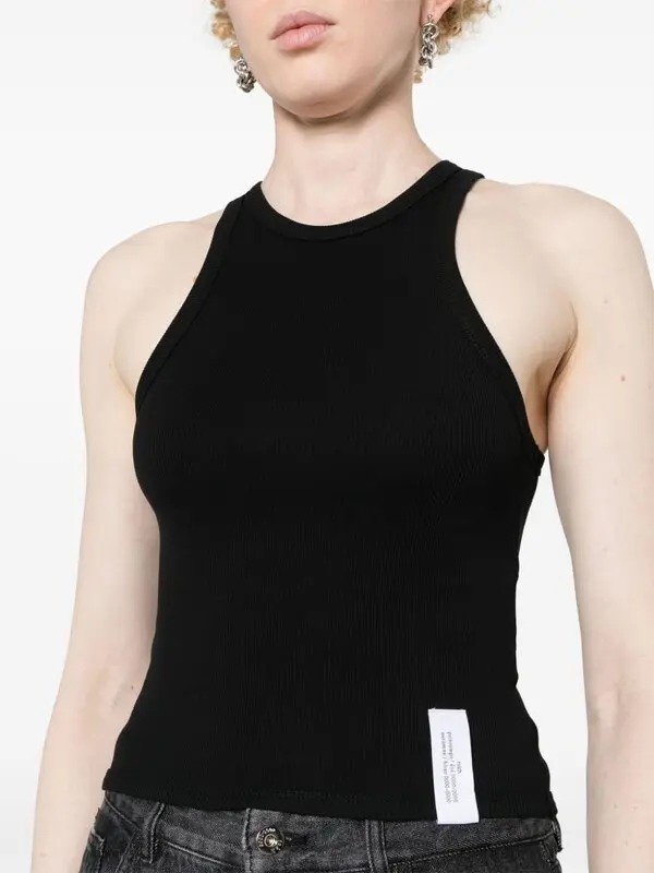Rokh Ribbed Tank Top - Black