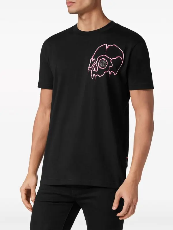 Philipp Plein Dripping Skull Cotton T-shirt
