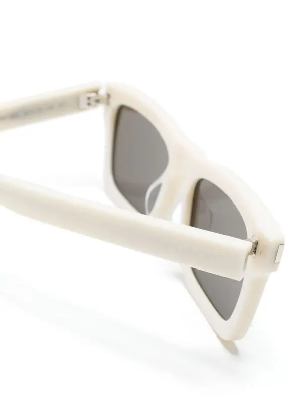 Saint Laurent Betty Square Frame Sunglasses - Neutrals