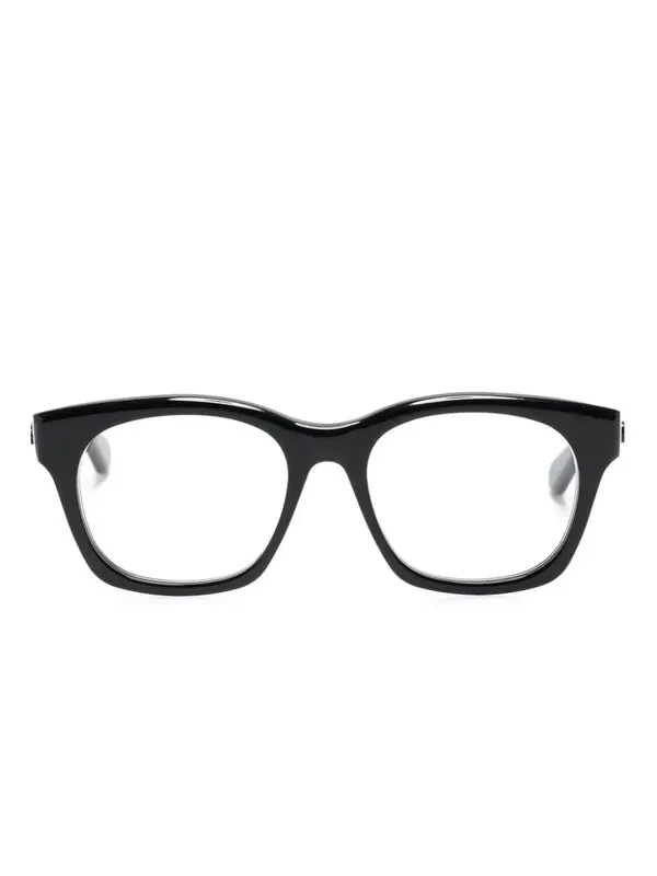 Chloé Logo-embossed Square-frame Glasses - Black