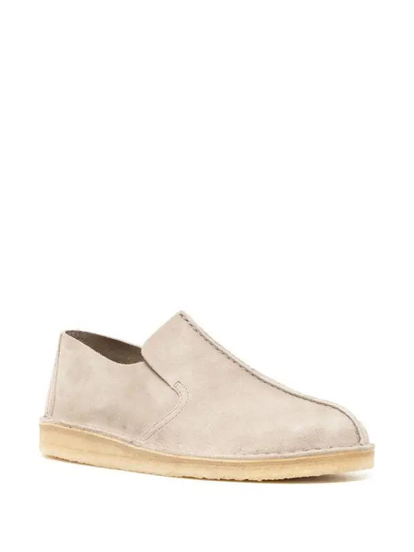 Clarks Desert Mosier Suede Loafers - Grey