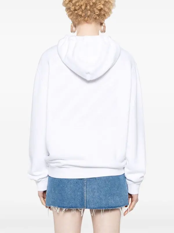 Off-White Logo-print Cotton Hoodie - White