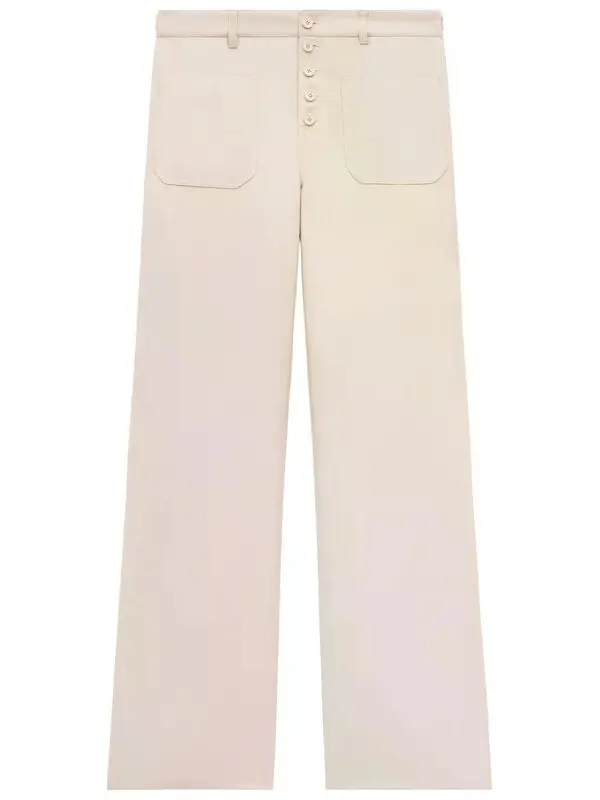 COURREGES Button-front Wide-leg Trousers