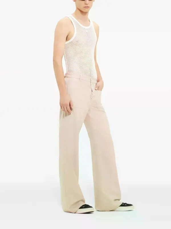 COURREGES Button-front Wide-leg Trousers