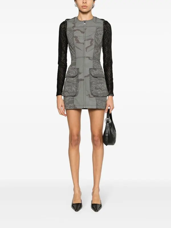 MARINE SERRE Regenerated Camouflage Mini Dress