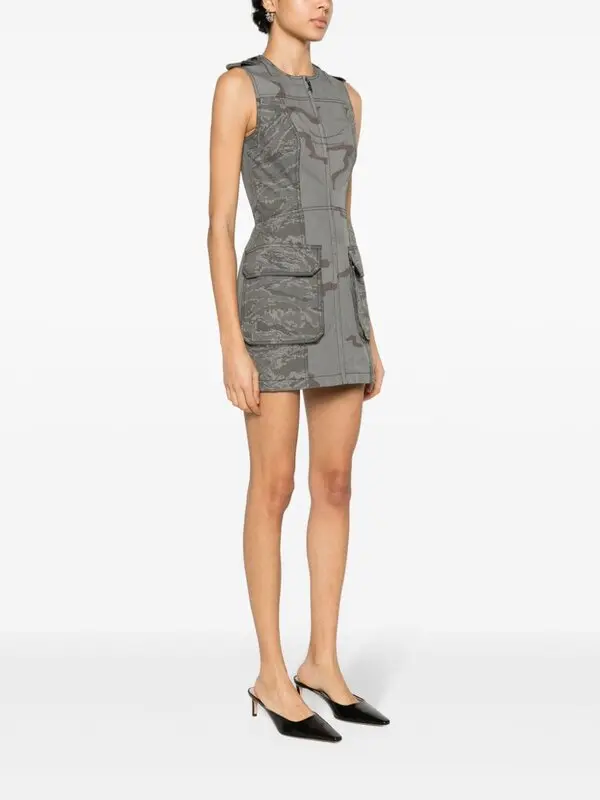 MARINE SERRE Regenerated Camouflage Mini Dress