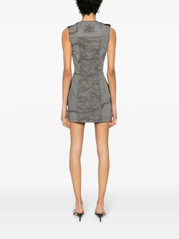 MARINE SERRE Regenerated Camouflage Mini Dress