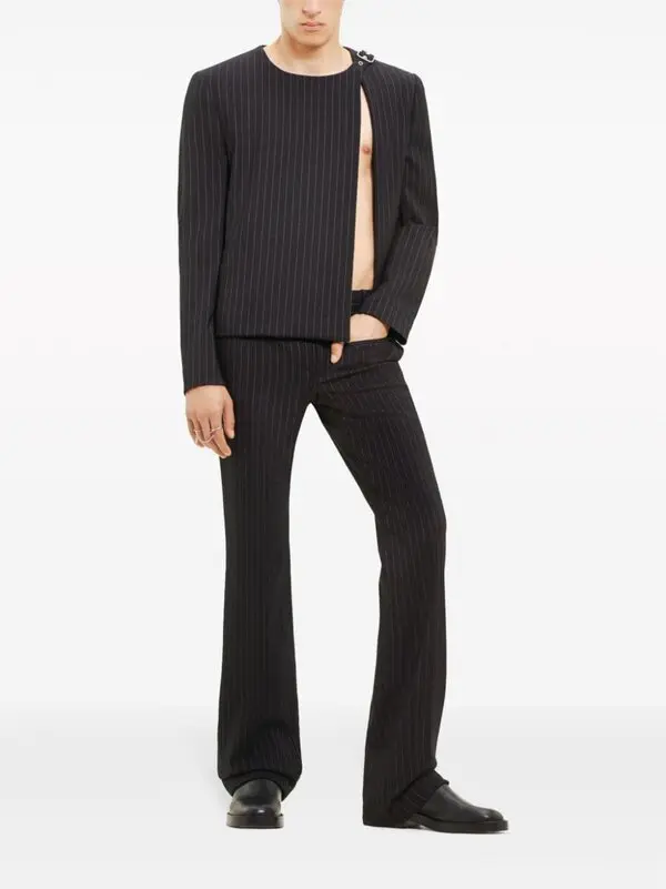 COURREGES Heritage Pinstripe Wool Trousers