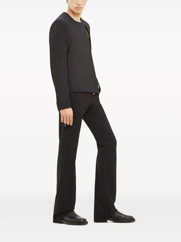 COURREGES Heritage Pinstripe Wool Trousers