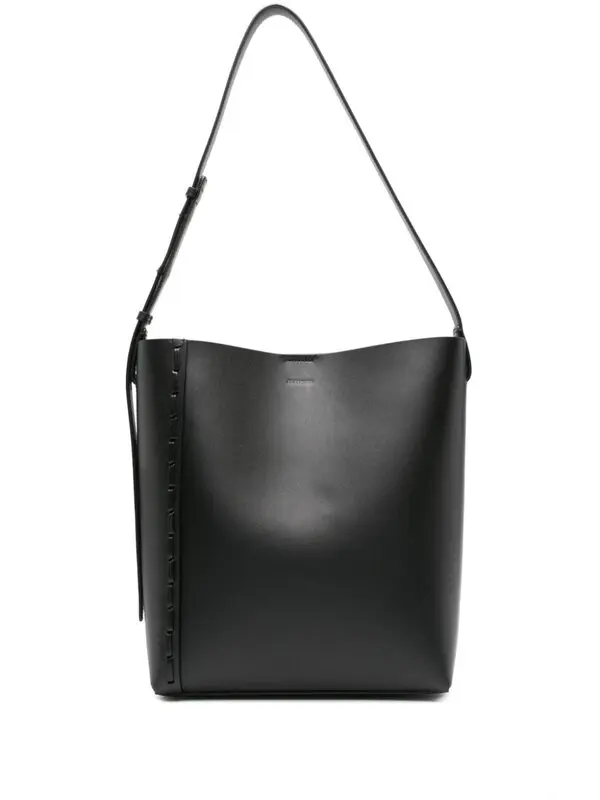 JIL SANDER Medium Leather Tote Bag - Black