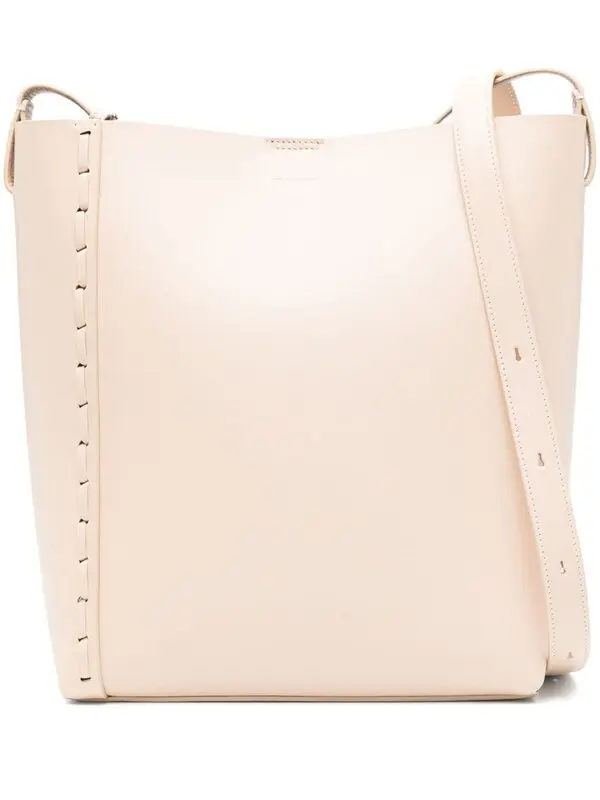 JIL SANDER Medium Leather Tote Bag - Neutrals