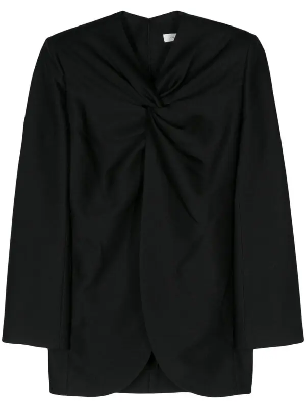 GIA STUDIOS Knot-detail Twill Blouse
