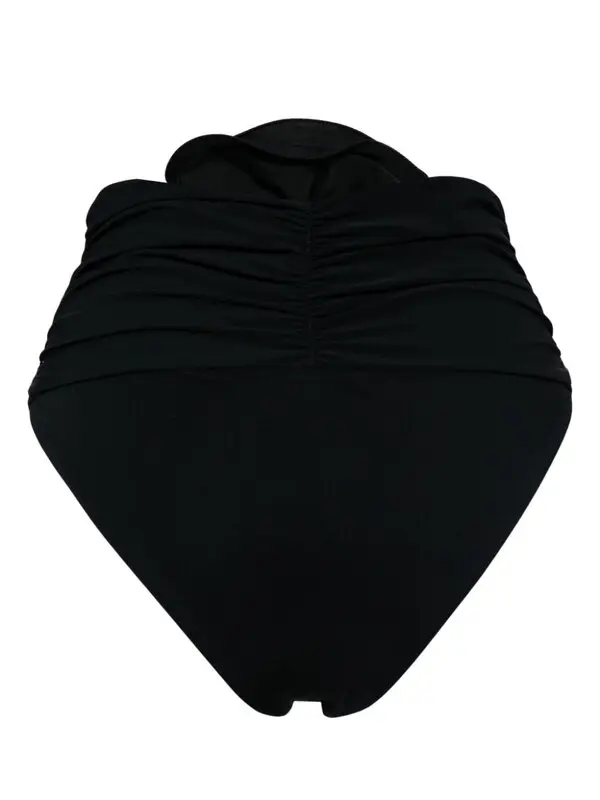 Magda Butrym Floral Appliqué Bikini Bottom - Black