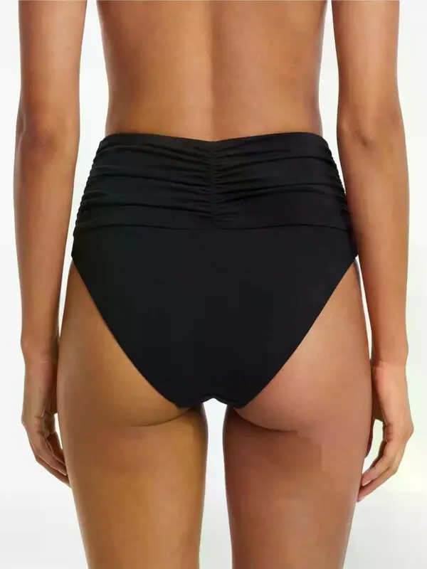 Magda Butrym Floral Appliqué Bikini Bottom - Black