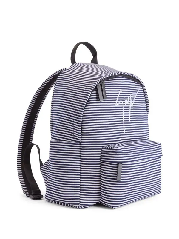 GIUSEPPE ZANOTTI Striped Logo Backpack