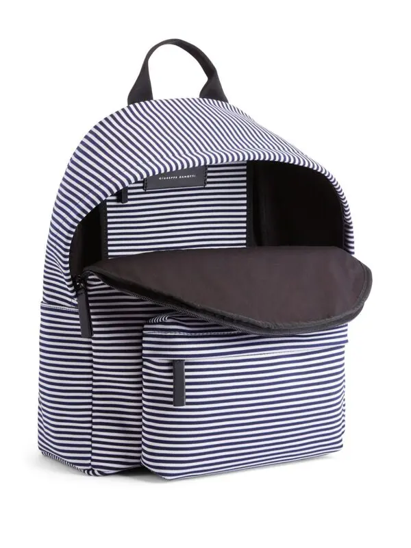 GIUSEPPE ZANOTTI Striped Logo Backpack