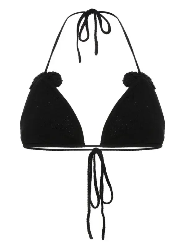 SELF-PORTRAIT Crochet-knit Bikini Top