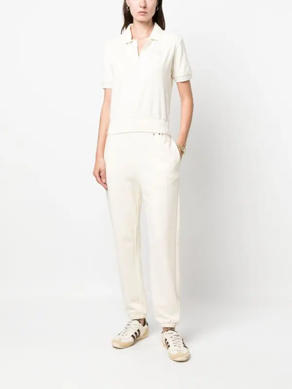 SPORTY & RICH V-neck Polo Top
