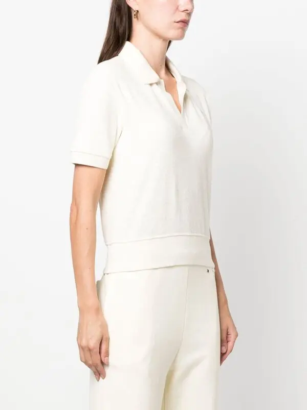 SPORTY & RICH V-neck Polo Top