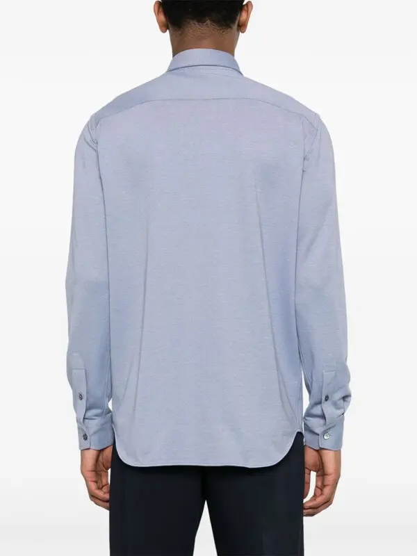 Brioni Long-sleeves Cotton Shirt - Blue