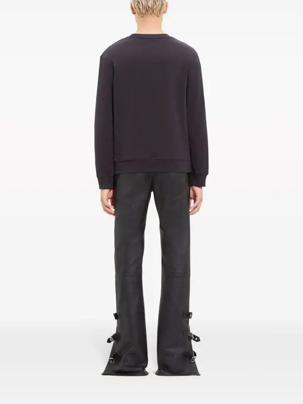 COURREGES Logo-embroidered Fleece Sweatshirt